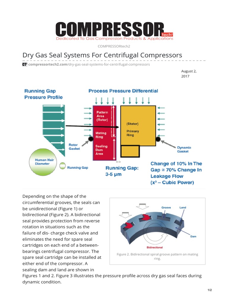 Dry Gas Seal | PDF | Gases | Turbine