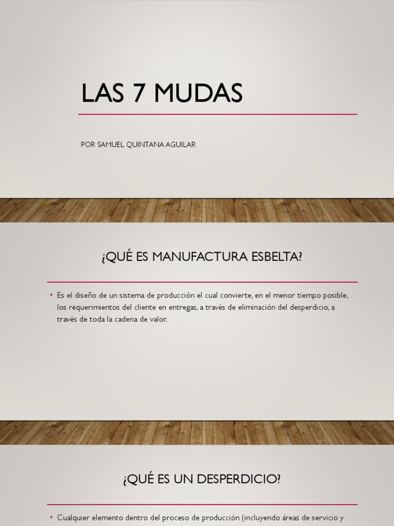 Las 7 Mudas | PDF | Lean Manufacturing | Inventario