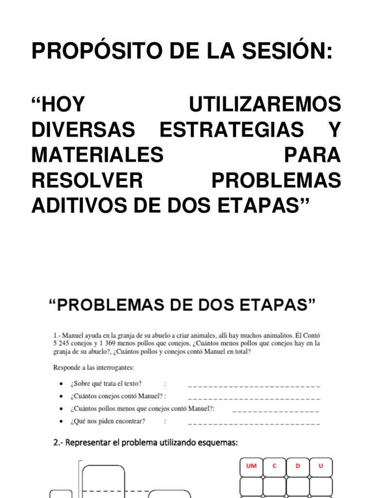 Problema de Dos Etapas 2da Parte | PDF | Enseñanza de matemática