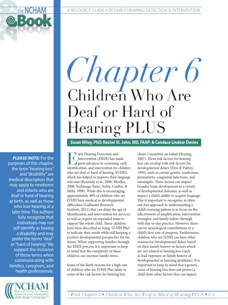 Children Who Are Deaf or Hard of Hearing PLUS | PDF | Hearing Loss ...