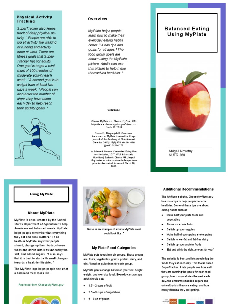 Myplate Brochure | Download Free PDF | Foods | Nutrition