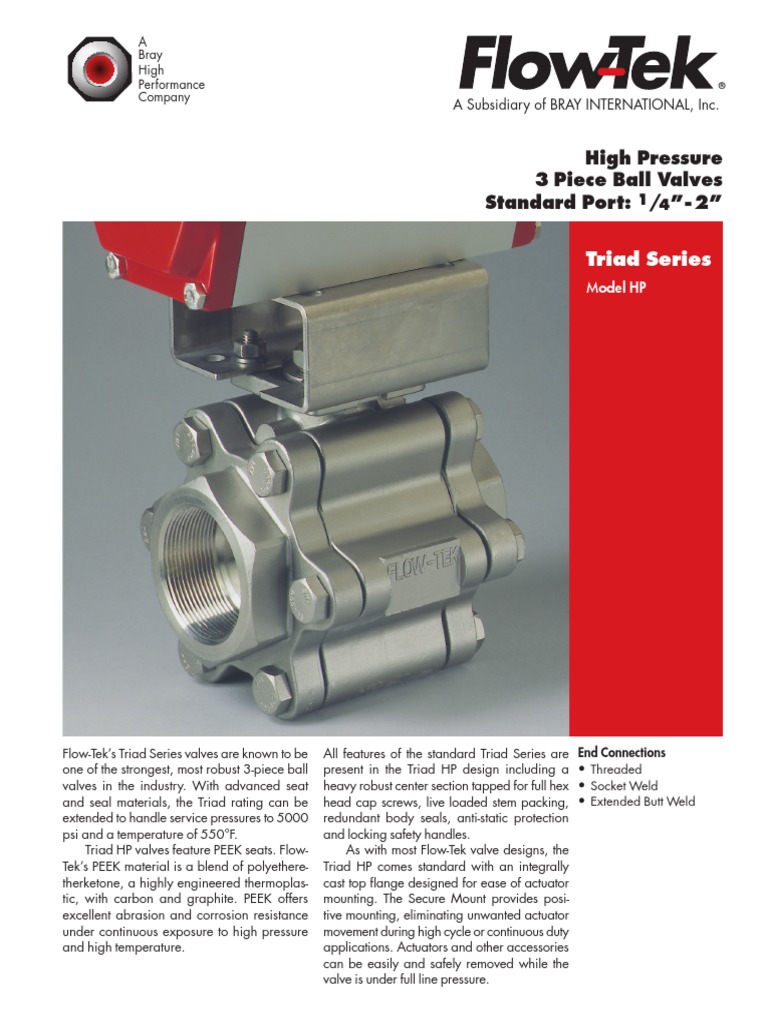 Triad HP Ficha Tecnica | PDF | Valve | Machines