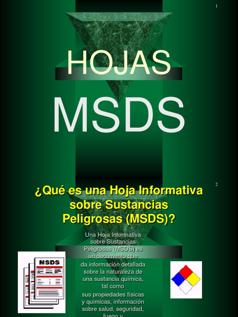 Msds Hoja de Seguridad | PDF | Sustancias químicas | Química