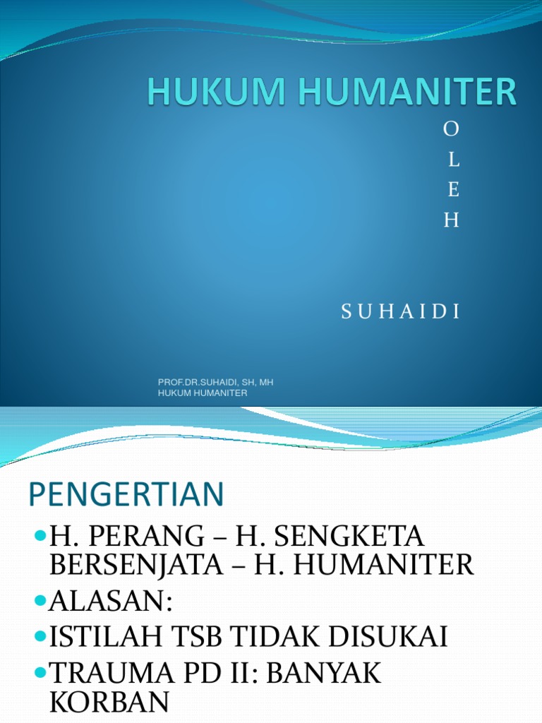 Hukum Humaniter | PDF | Hukum