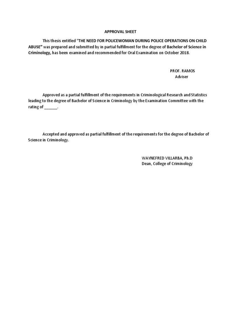 Approval Sheet | PDF | Thesis | Doctor Of Philosophy