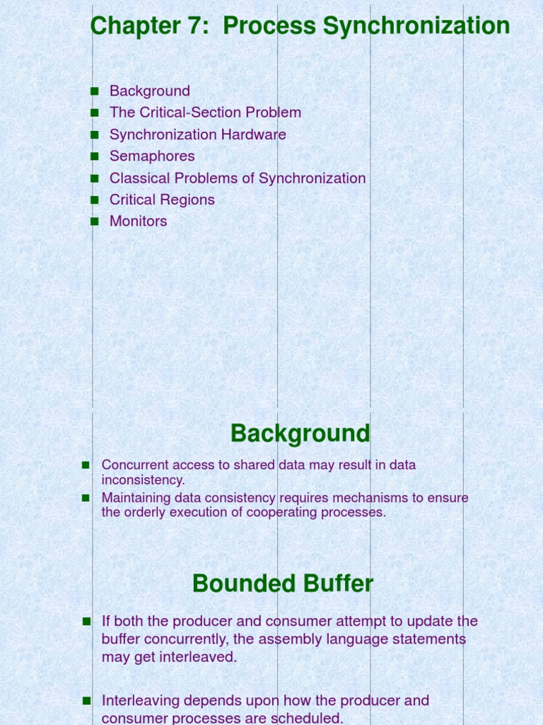 Chapter 7: Process Synchronization | PDF | Concurrency (Computer Science) | Computer Programming