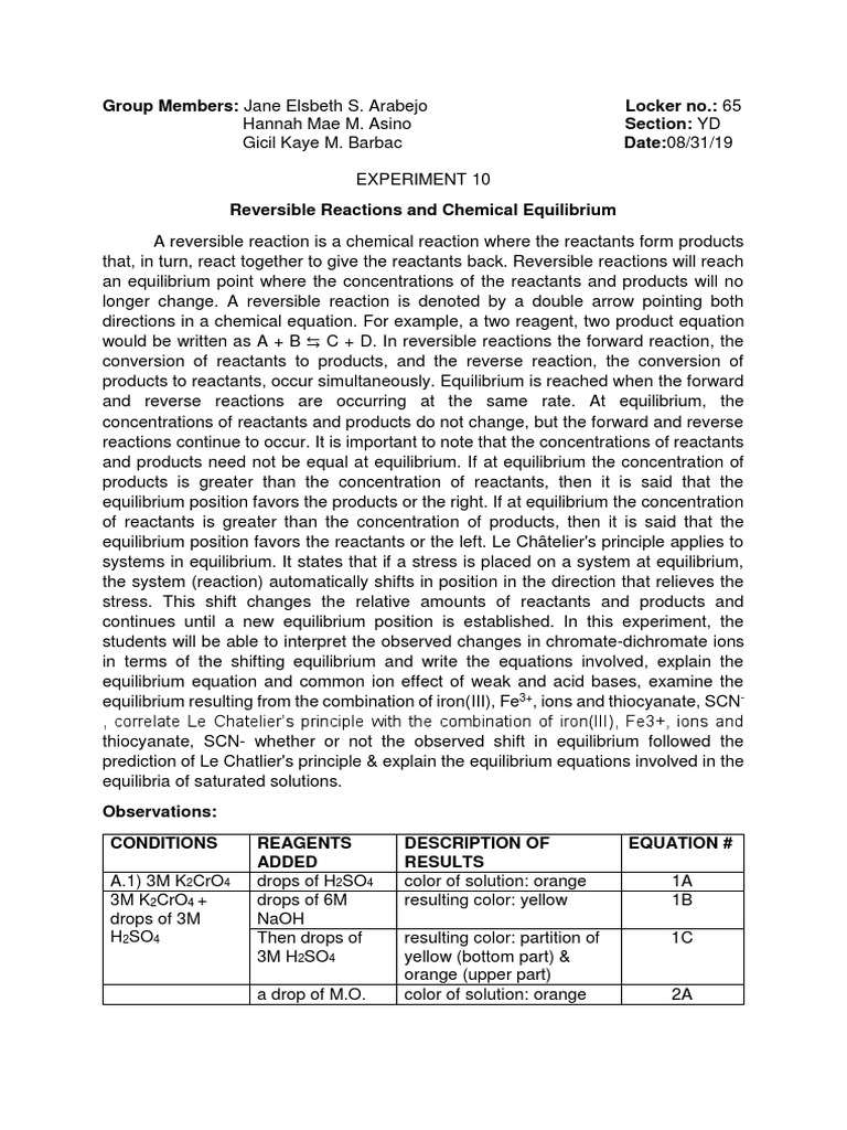 Chem Lab Post Lab Report Experiment 10 | Download Free PDF | Hydroxide ...