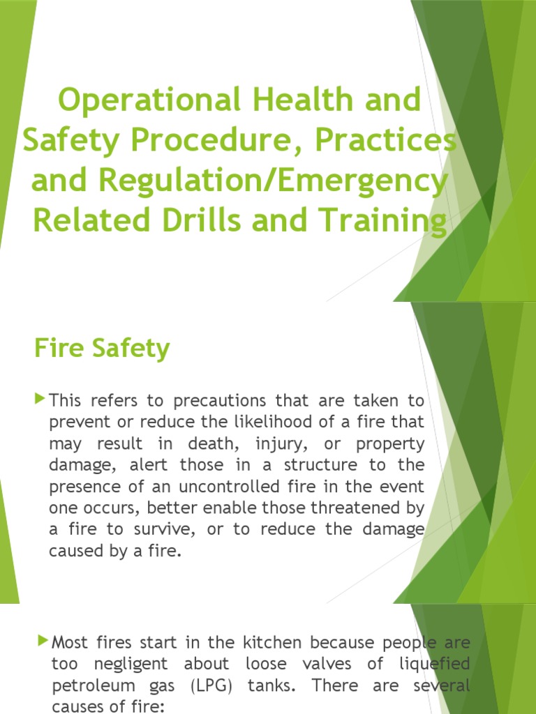 Safety Procedures and Emergency Preparedness: Guidelines for Fire ...
