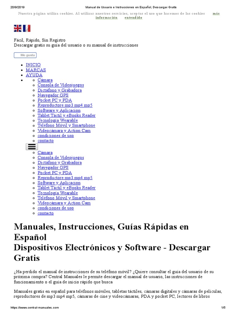 Manual de Usuario e Instrucciones en Español, Descargar Gratis | PDF ...