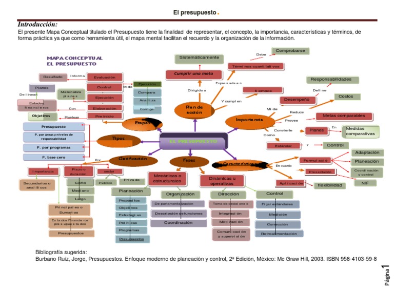 Mapa Conceptual Del Presupuesto PDF | PDF | Presupuesto | Evaluación ...