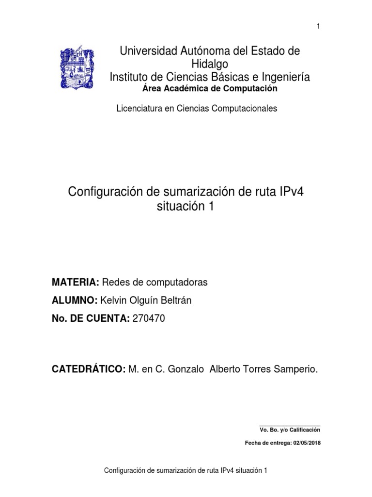 Configuracion de Sumarizacion de Ruta IP | PDF | Enrutador (Computación) | Protocolos de capa de red
