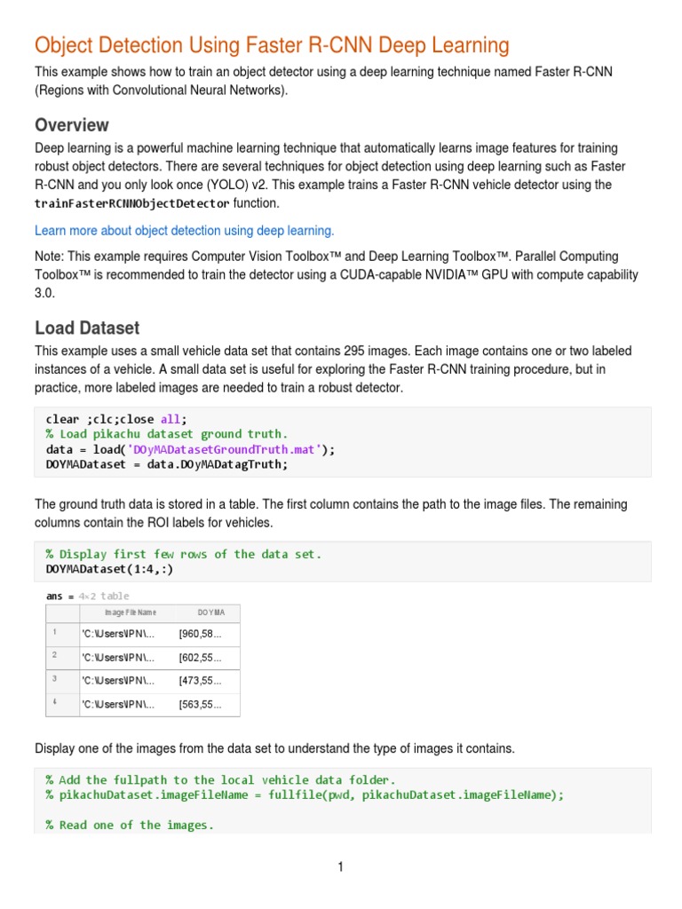 Object Detection Using Faster R-CNN Deep Learning ...