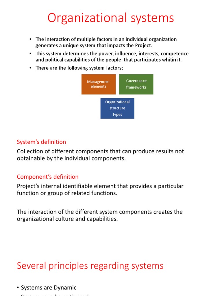 Organizational Systems Theory | PDF | System | Governance