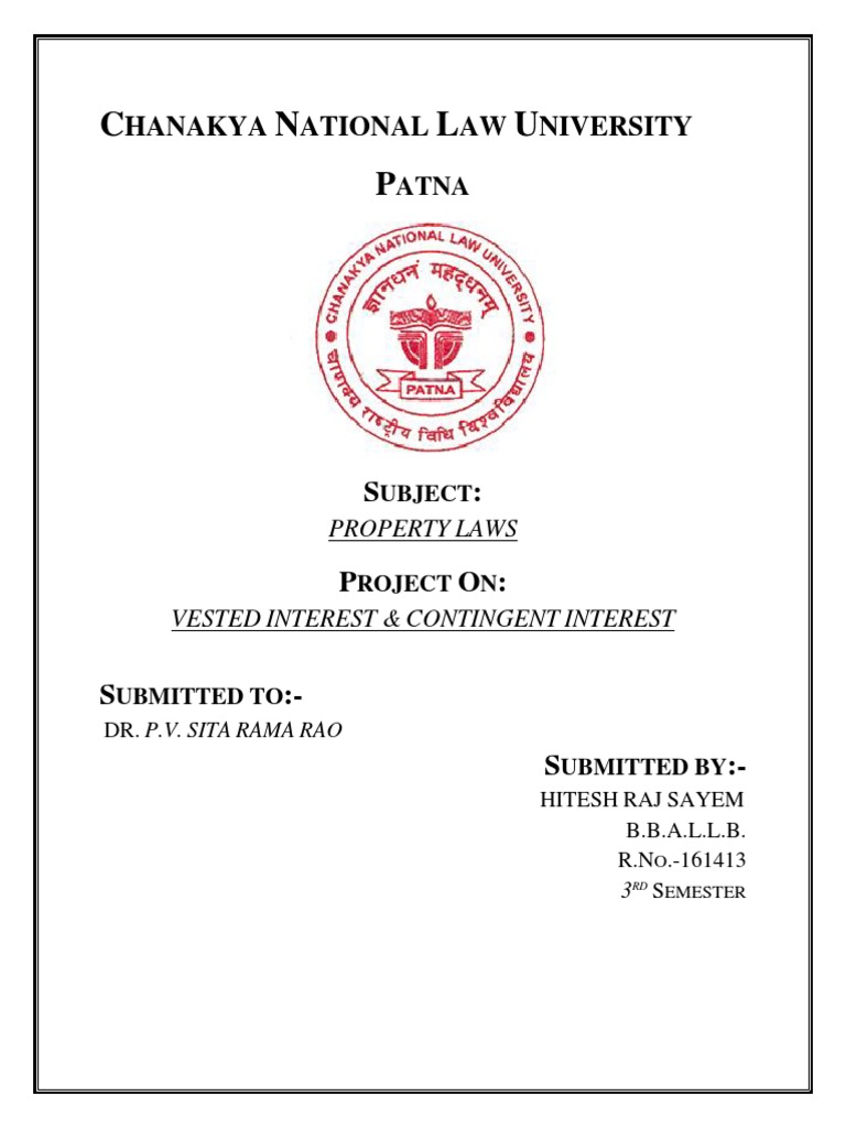 Vested vs. Contingent Interest Analysis | PDF | Virtue | Common Law