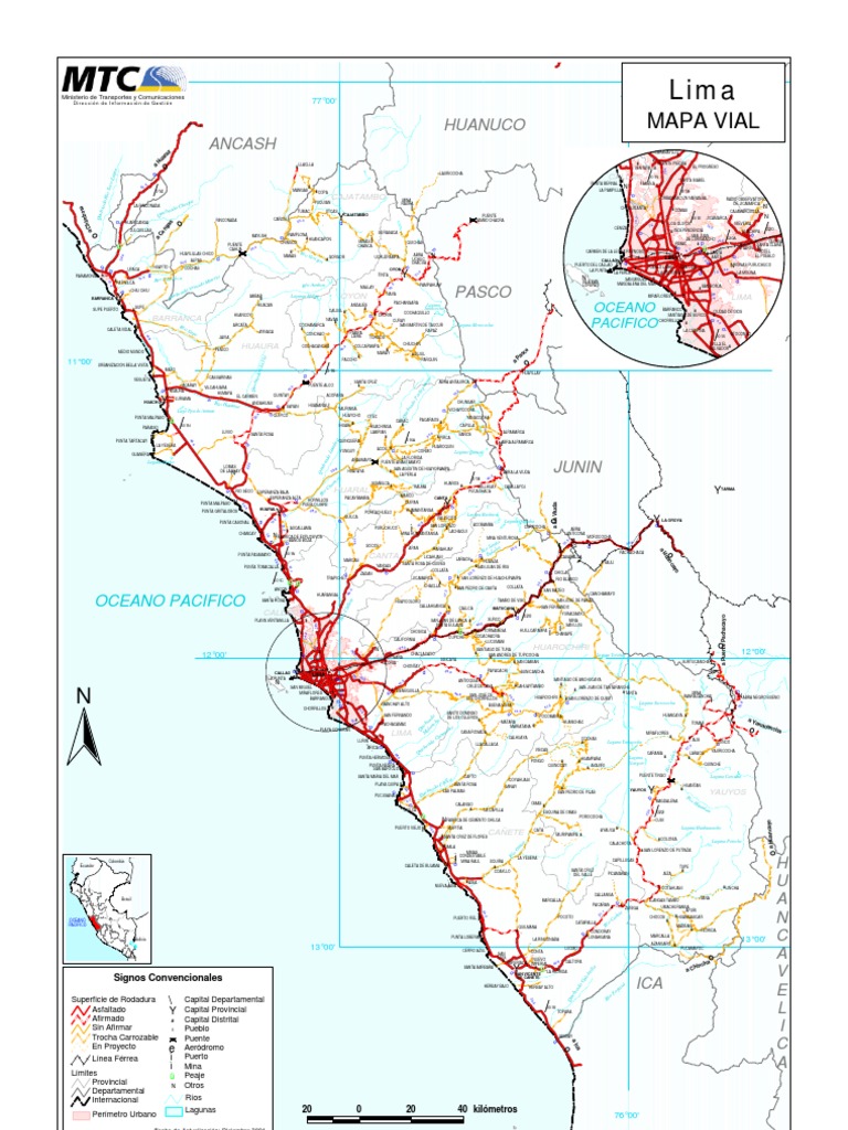 Lima Mapa Vial - MTC | PDF