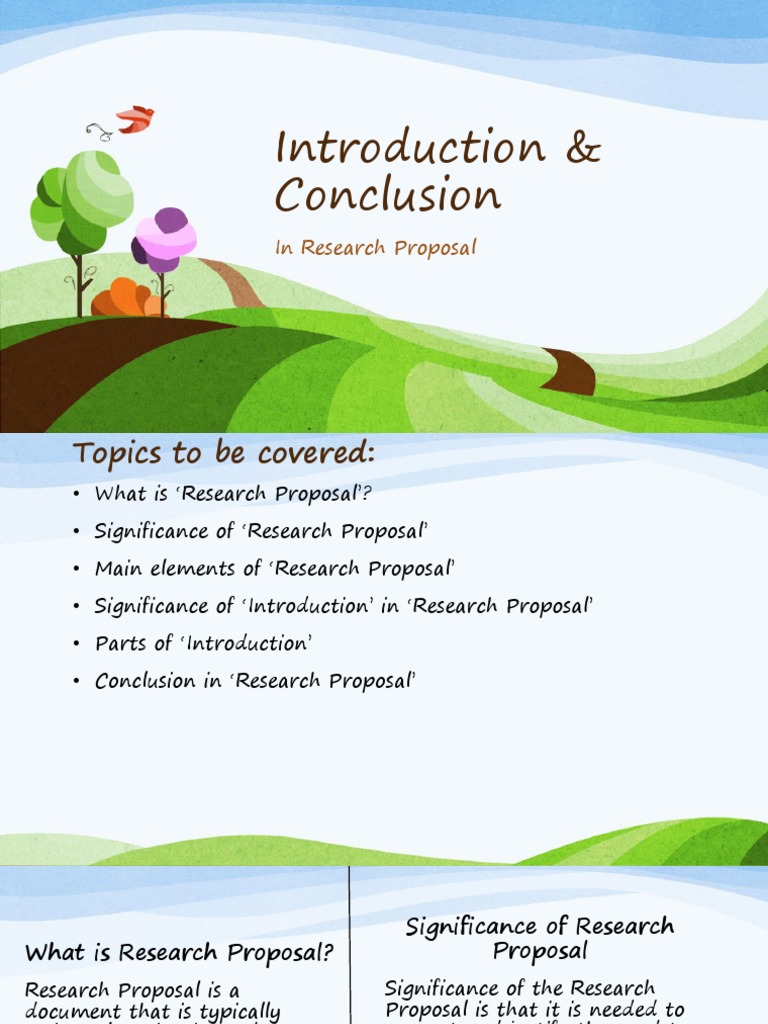Introduction & Conclusion: in Research Proposal | PDF | Methodology ...