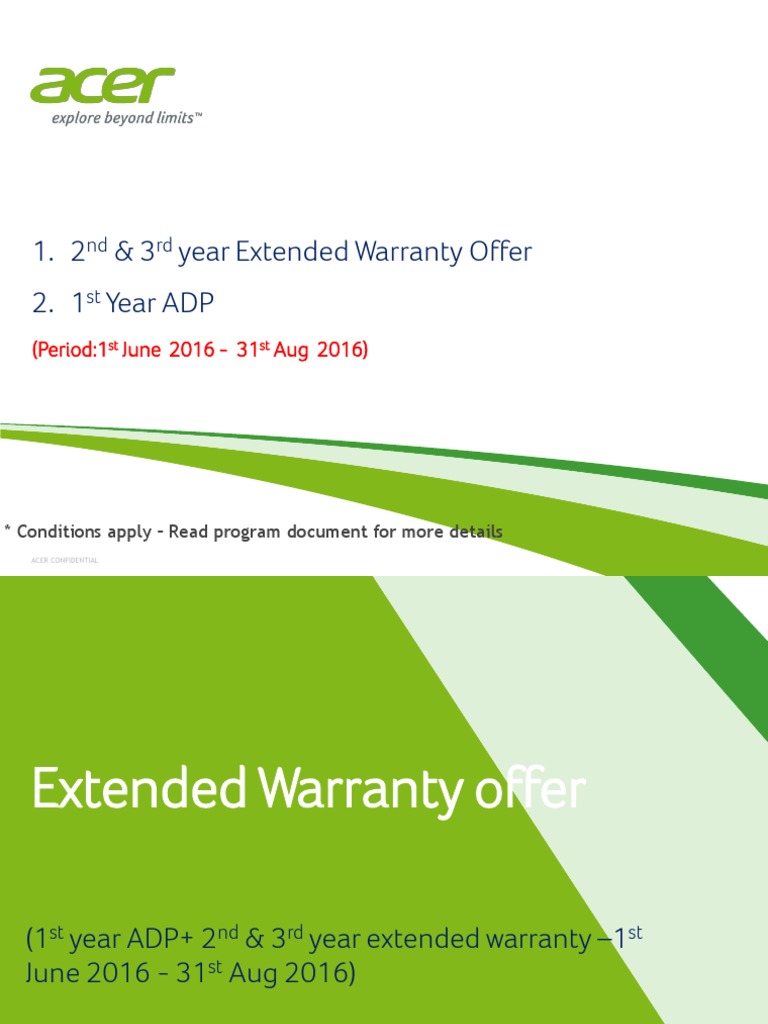 2 & 3 Year Extended Warranty Offer 2. 1 Year ADP: ND RD ST | PDF ...