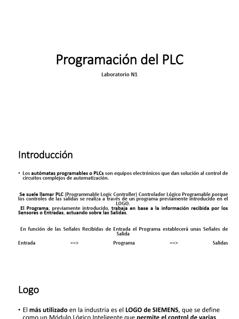 PLC Programacion | PDF | Puerta lógica | Controlador lógico programable