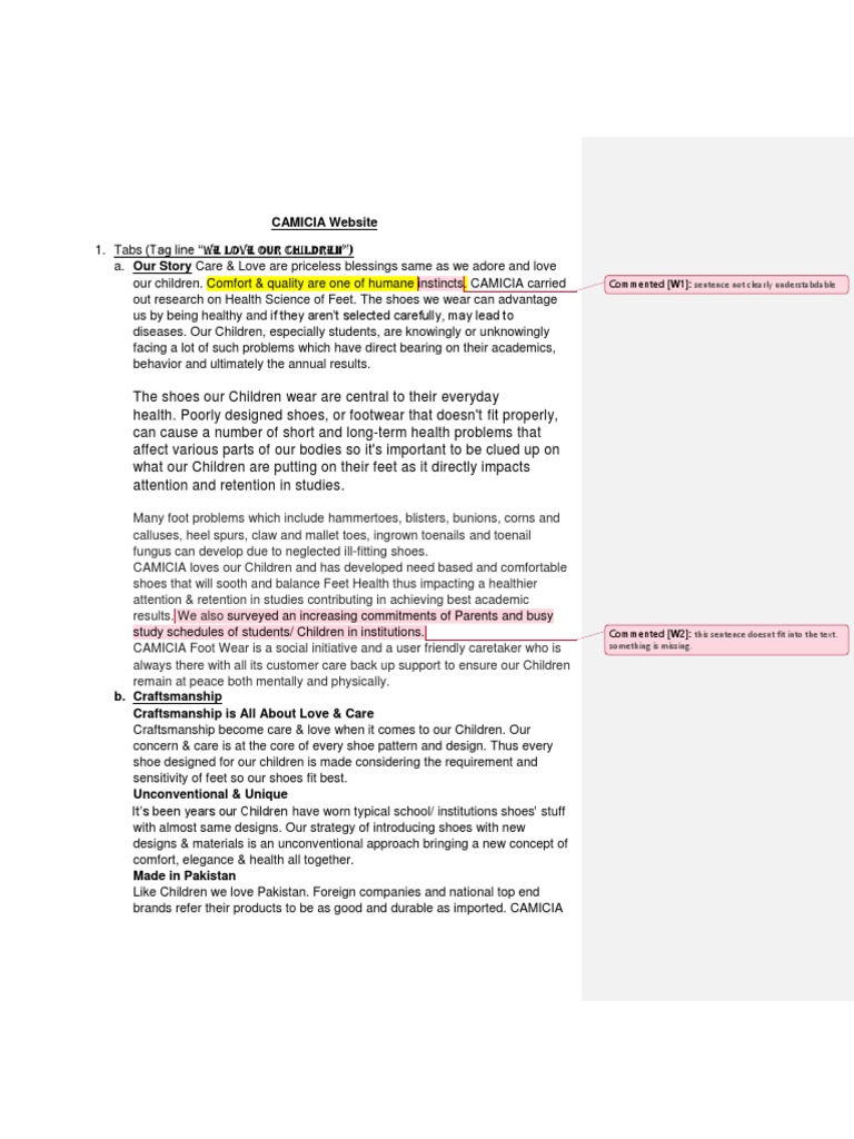 CAMICIA: Children's Health-Focused Footwear | PDF | Shoe | Footwear