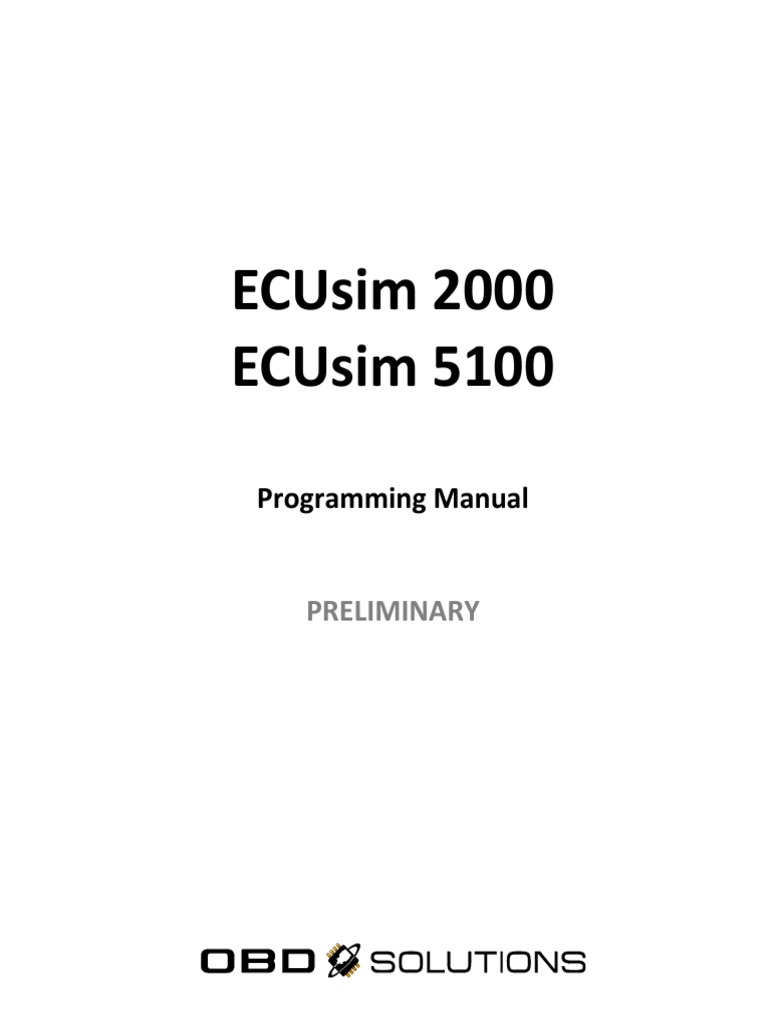 Ecusim Programmingmanual2015 | PDF | Electronics | Computer Data
