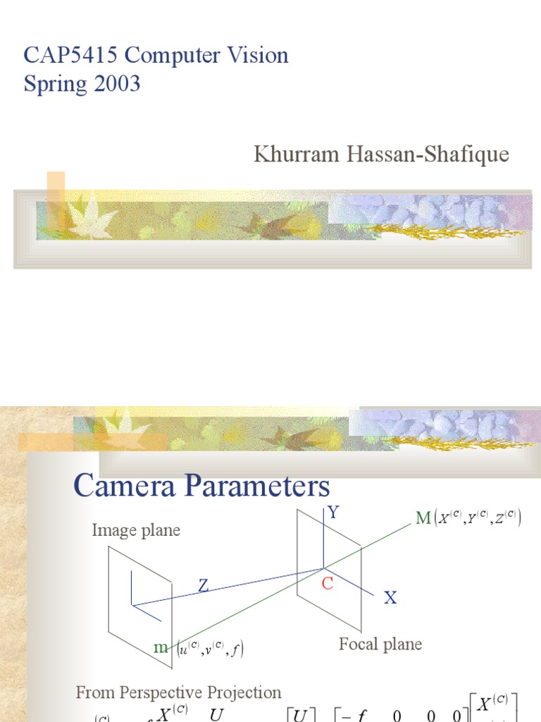 Lecture05 Camera Param | PDF | Linear Algebra | Matrix Theory