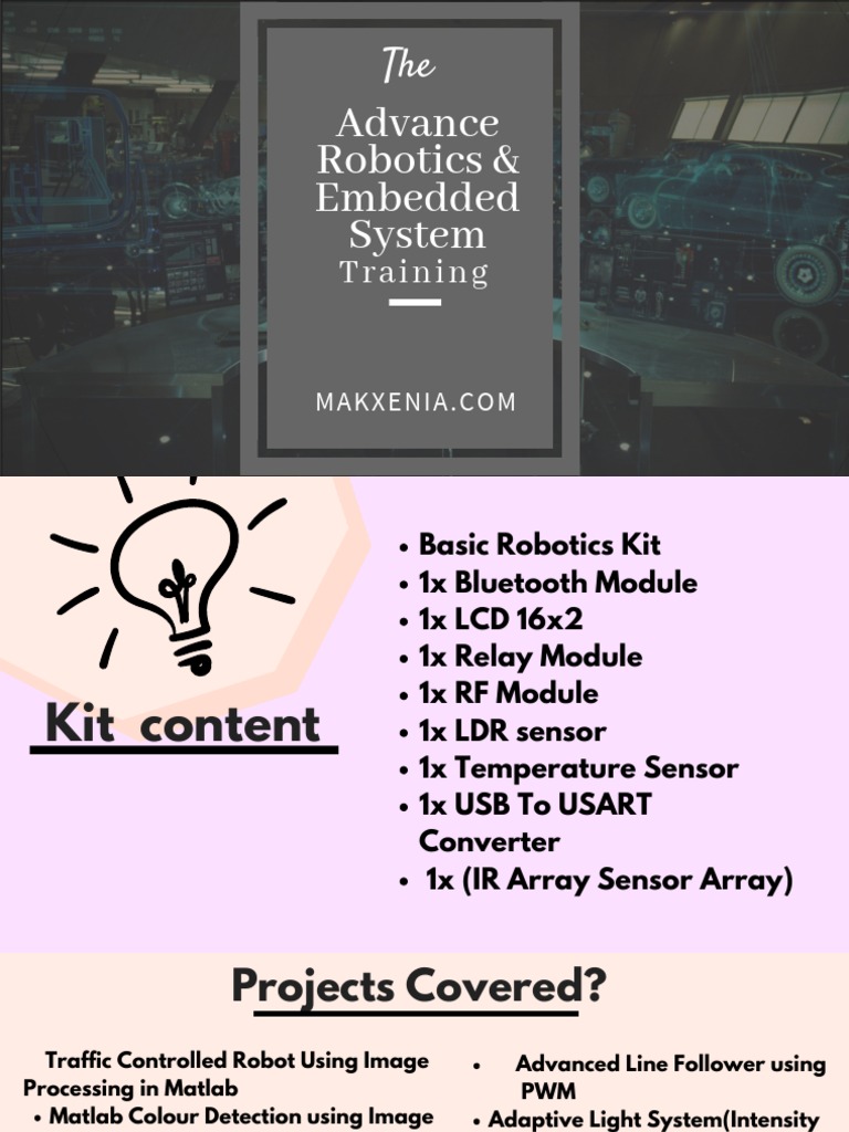 Advance Robotics & Embedded System: Training | PDF | Robot | Robotics