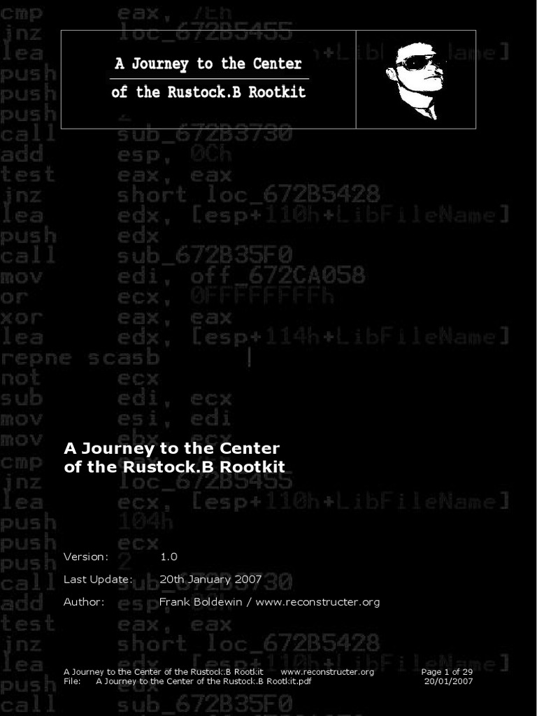 A Journey to Unpacking and Analyzing the Rustock.B Rootkit | PDF ...