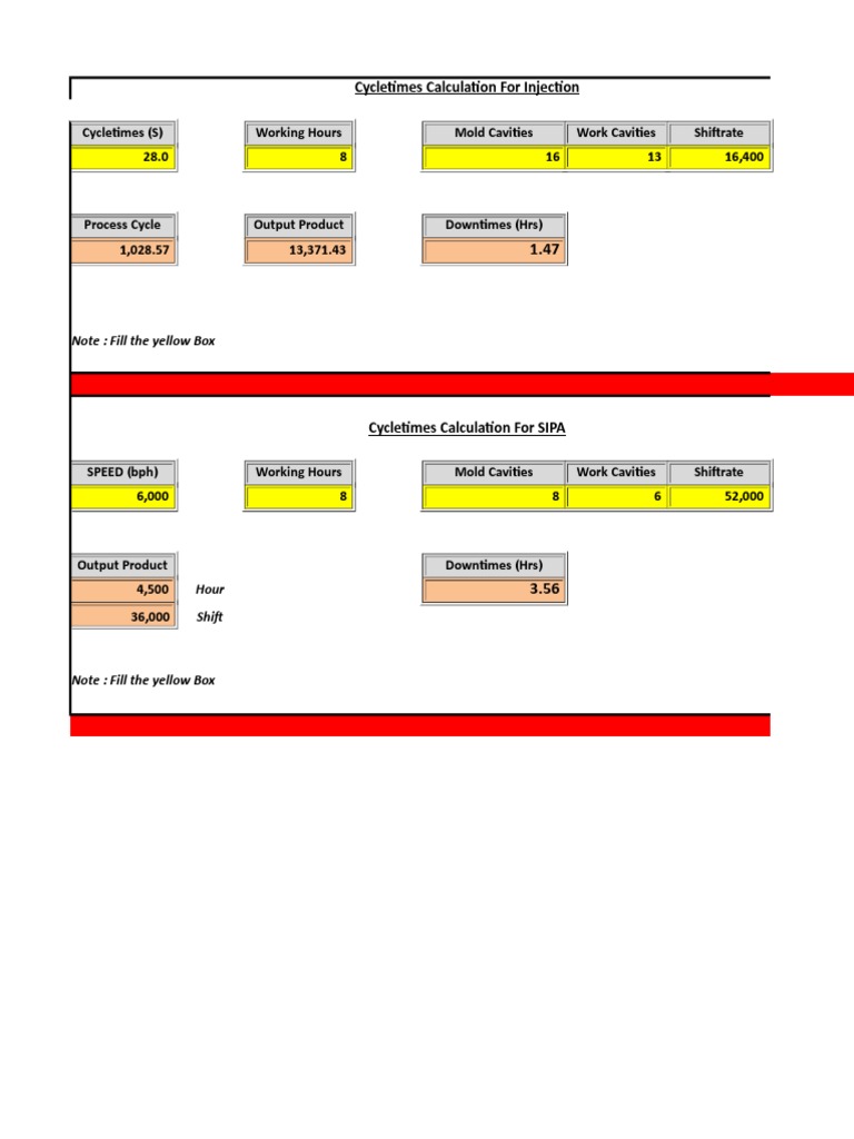 Cycle Times Calculation-1 | PDF | Industrial Processes | Procedural ...