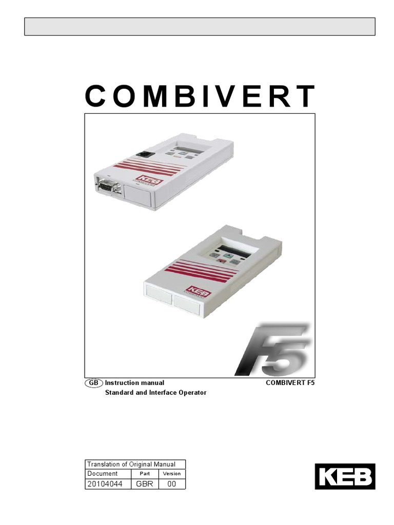 Combivert: GB Instruction Manual Combivert F5 Standard and Interface ...