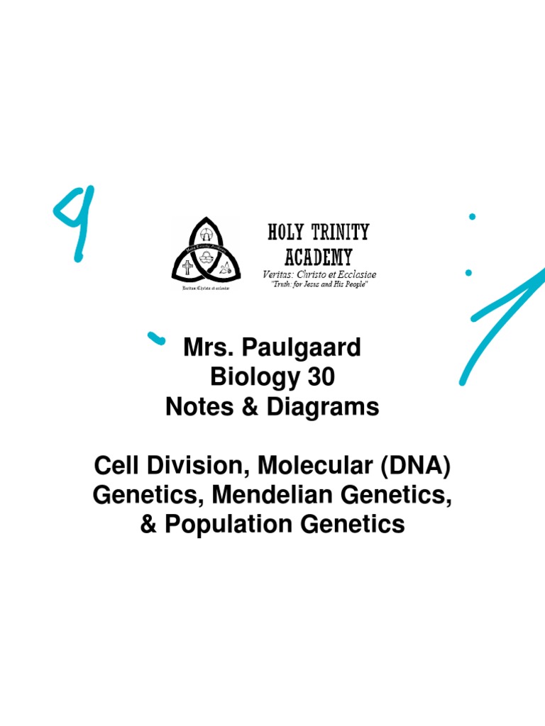 Biology 30 Student Notes Cells Genetics Population | PDF | Meiosis ...