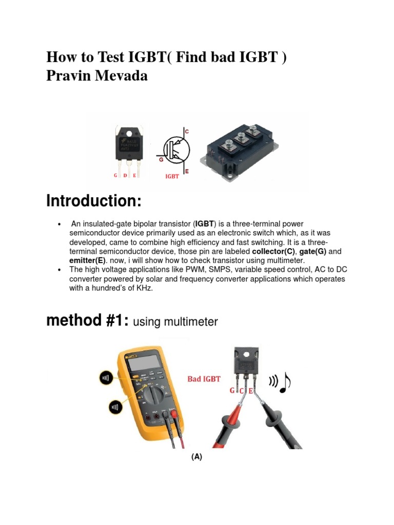 Testing IGBT: Methods and Procedures | PDF