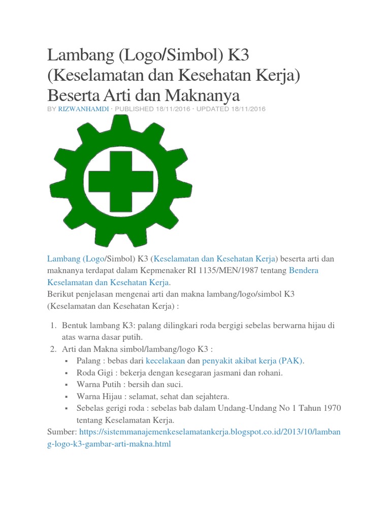 Lambang k3 | PDF