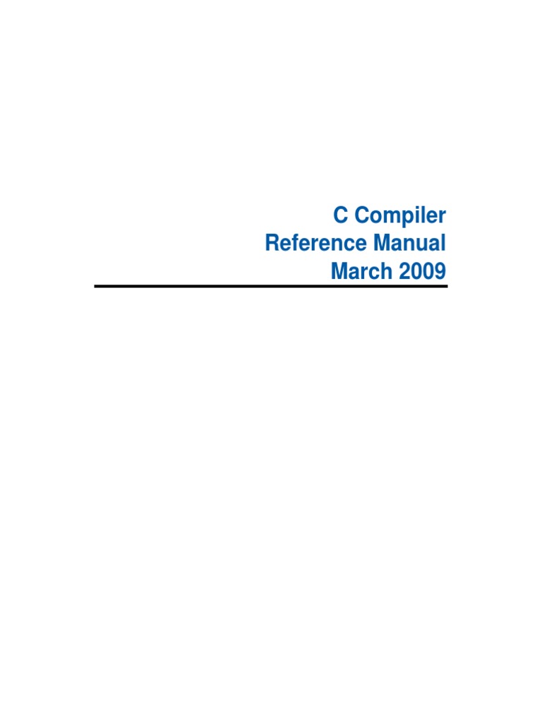 C Compiler Reference Manual March 2009 | PDF | Business | Computers