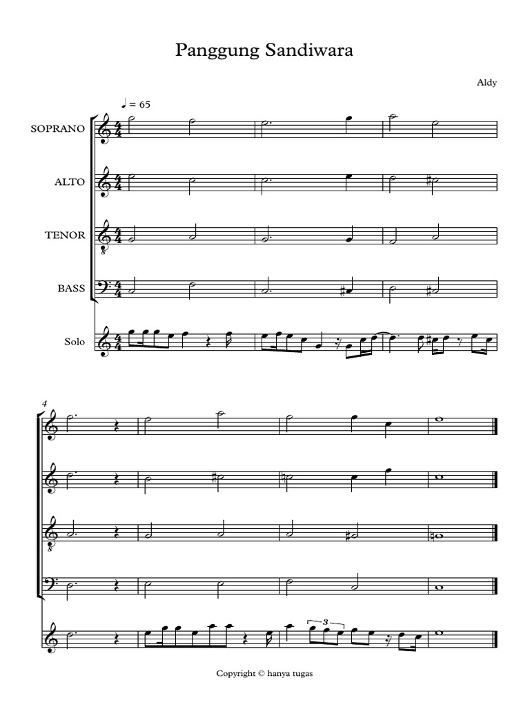 Panggung Sandiwara - Score and Parts | PDF | Musical Instruments ...