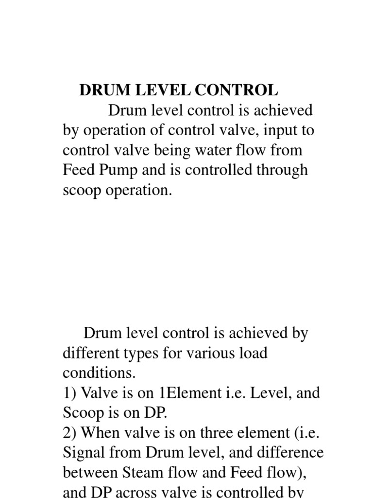 05 Drum Level Control | PDF | Pump | Valve