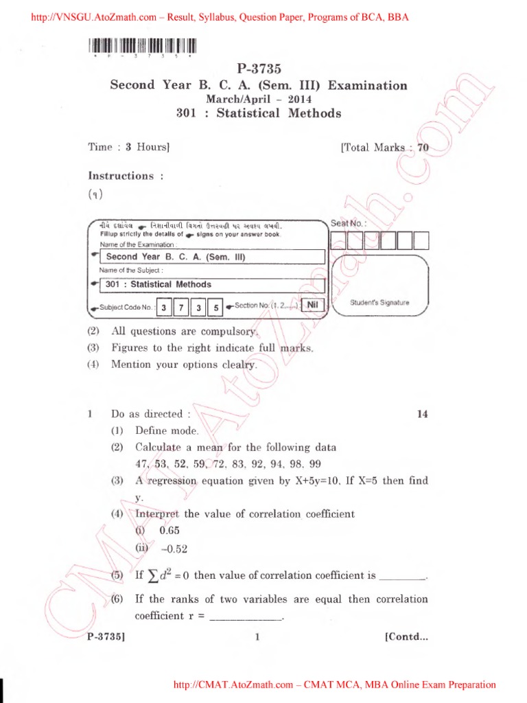 BCA BBA Result Syllabus Question Paper Programs | PDF | Correlation And ...