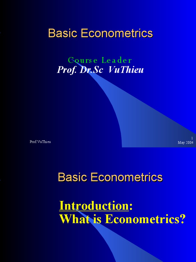 An Introduction to Basic Econometric Methodology | PDF | Ordinary Least Squares | Estimator