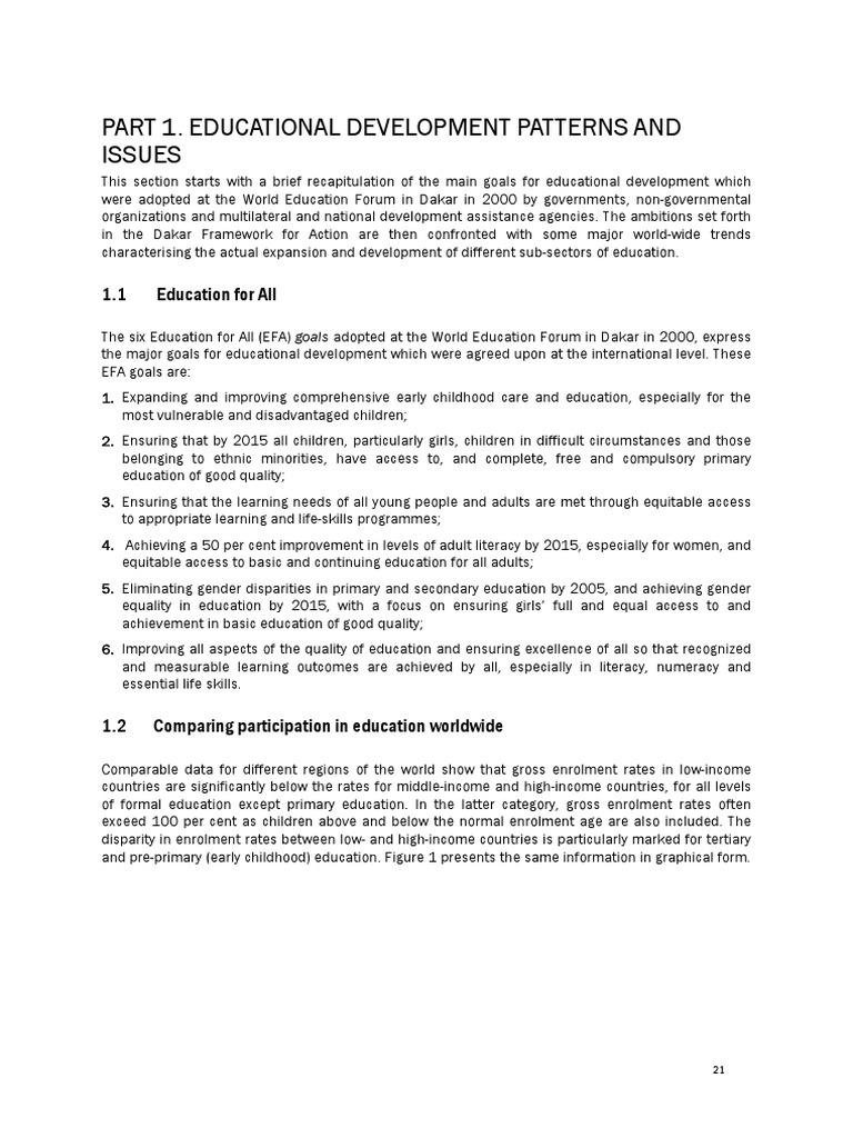 Educational Development Patterns and Issues | PDF | Adult Education ...