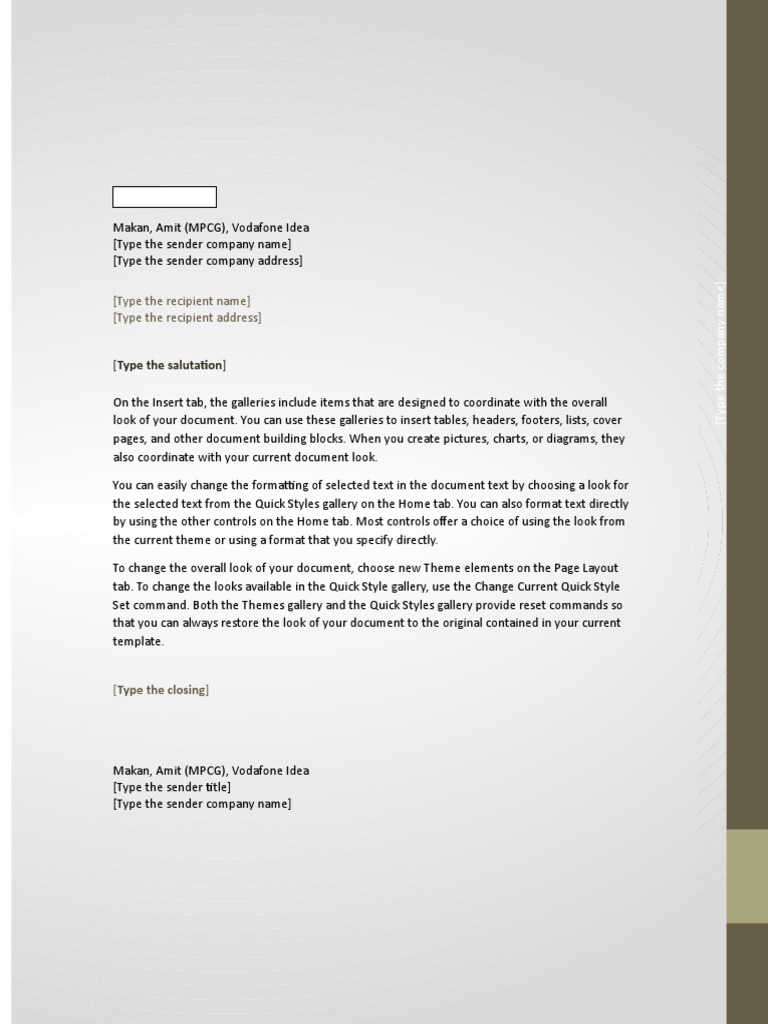 (Type The Recipient Name) (Type The Recipient Address) | PDF