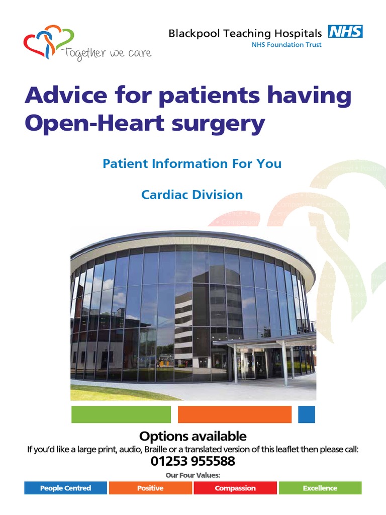 Advice For Patients Having Open-Heart Surgery: Patient Information For ...