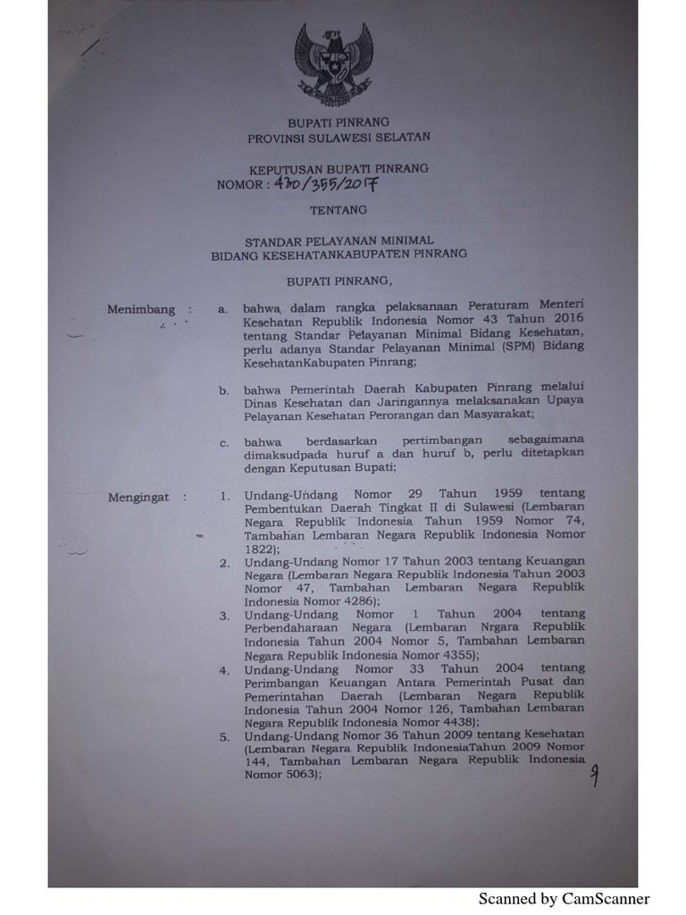 SPM Kabupaten New | PDF