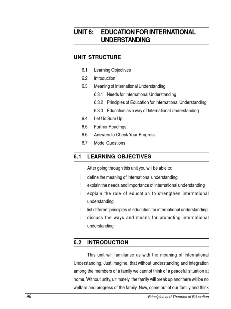 Education for Global Understanding | PDF | Internationalism (Politics ...