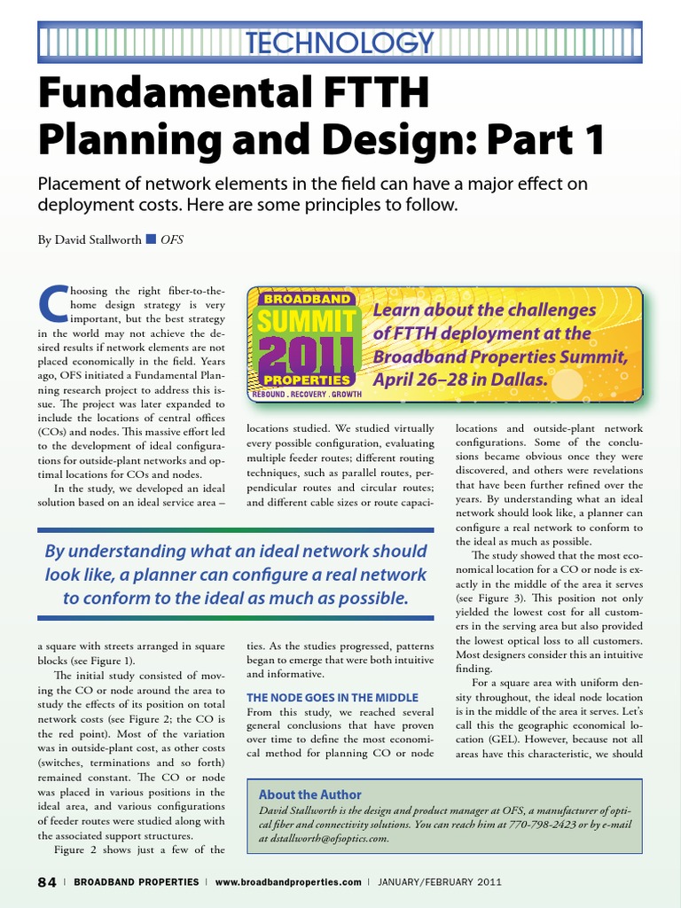Fundamental FTTH Planning and Design: Part 1: Technology | PDF | Fiber ...