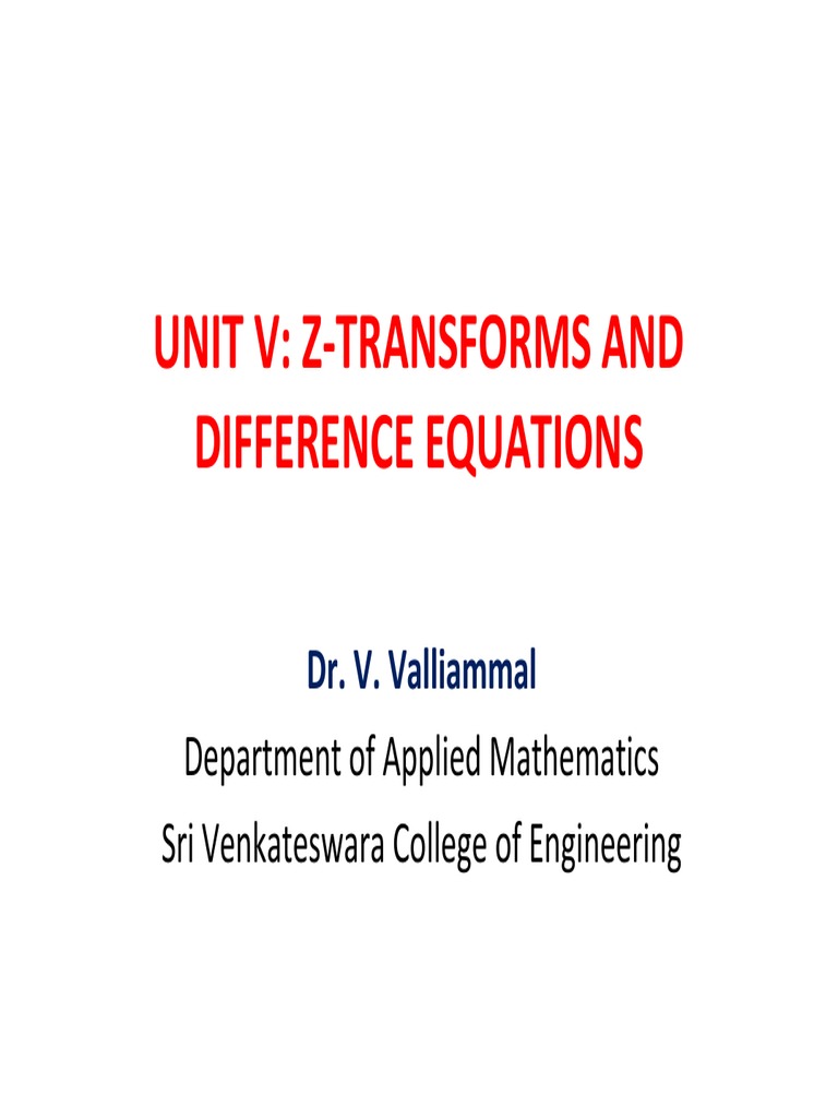 Z-Transform and Applications | PDF | Mathematical Analysis | Mathematical Objects