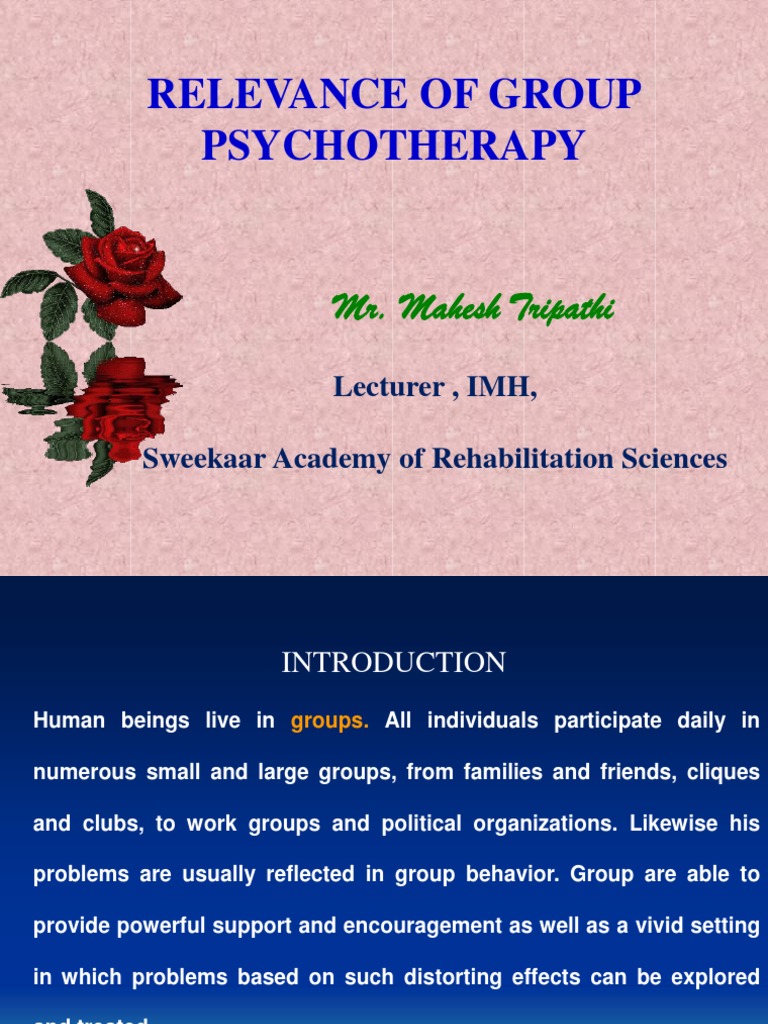 Group Therapy | PDF | Group Psychotherapy | Psychotherapy