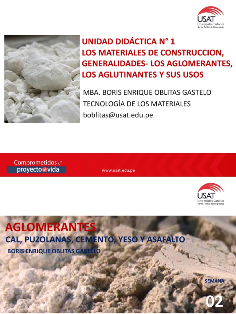 Aglomerante - Aglutinante - Cal | PDF | Cemento | Sustancias químicas