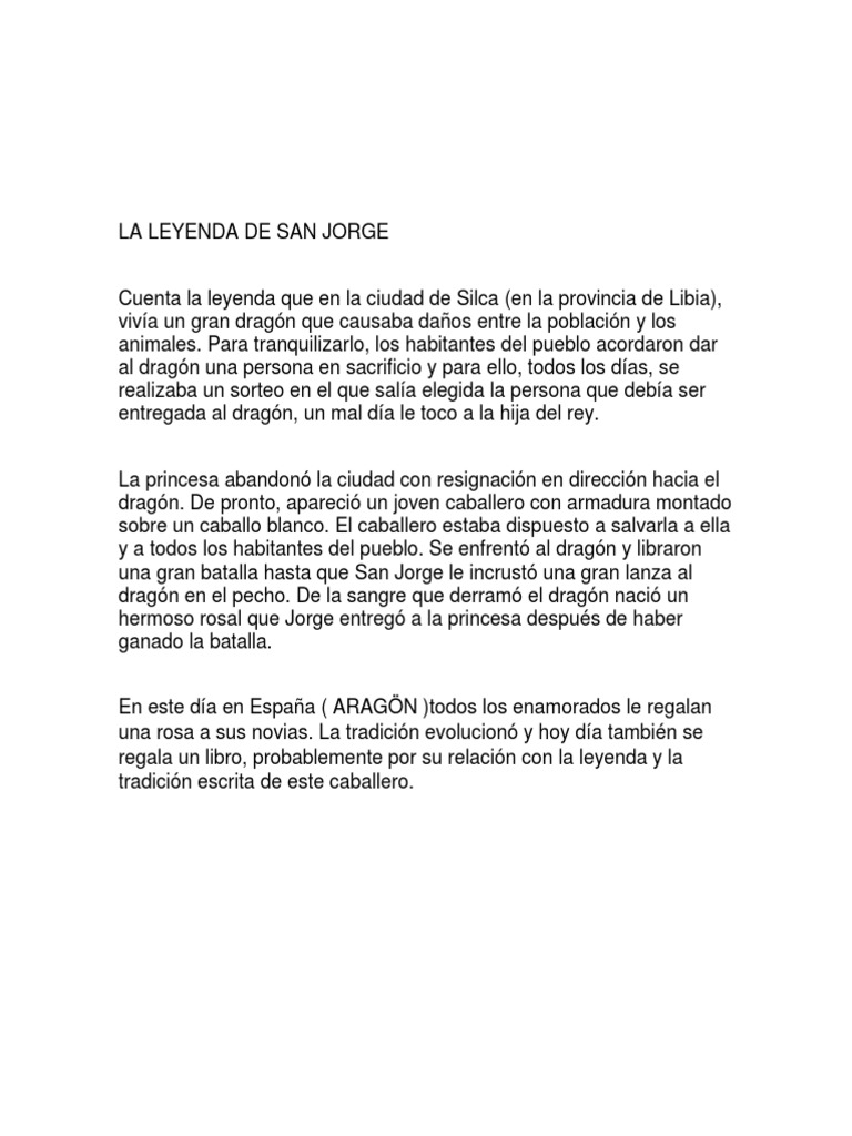 Leyenda de San Jorge y el Dragón | PDF | Historia