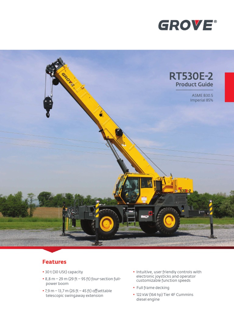 RT530E 2 Product Guide Imperial PDF | PDF | Crane (Machine) | Vehicles