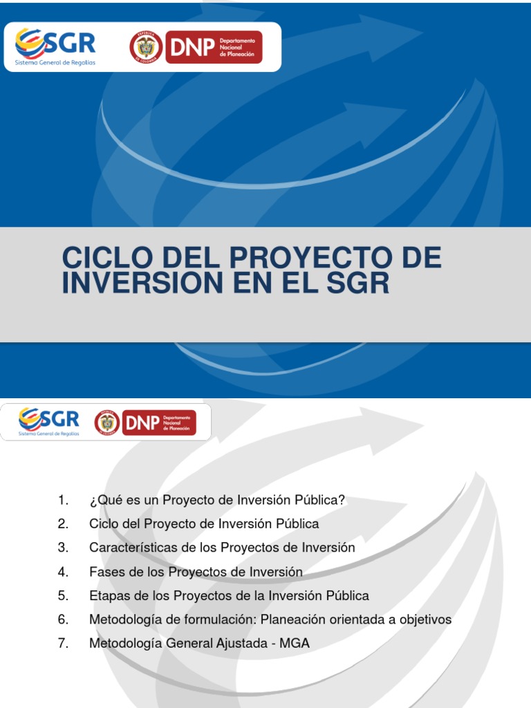 Ciclo Proyecto SGR | PDF | Agua | Evaluación