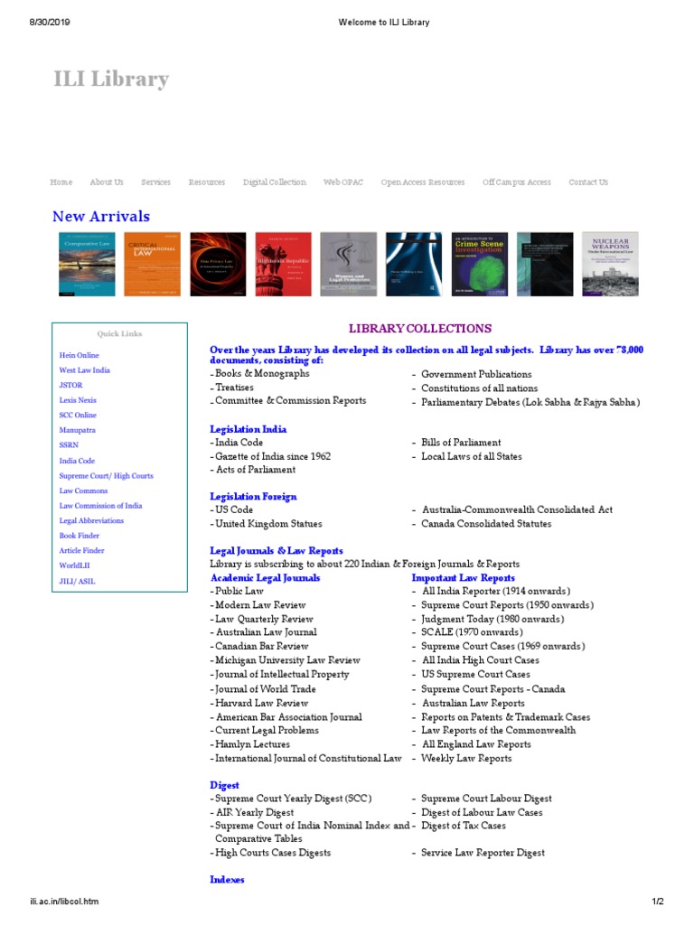 ILI Book List PDF | PDF | Supreme Courts | Supreme Court Of India